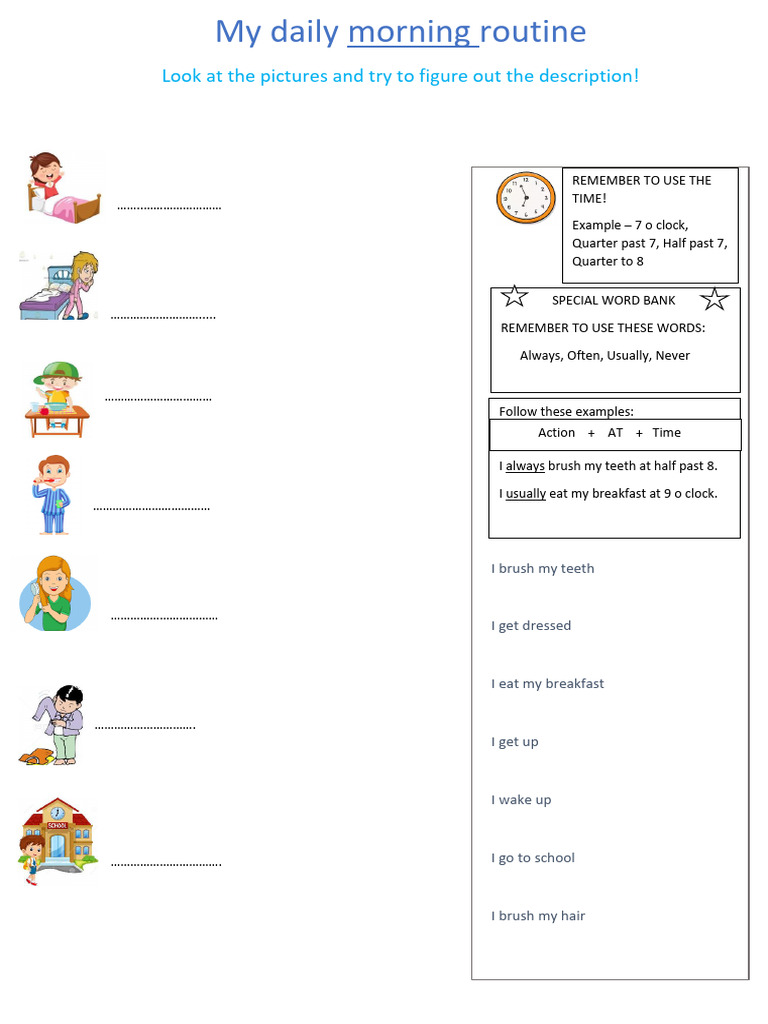 Daily-Routines-Fun-Activities-Games-Grammar-Guides-Picture-Descri ...