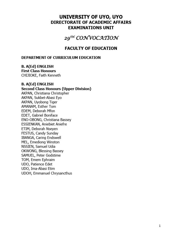 Education-29th-Convocation-List | PDF