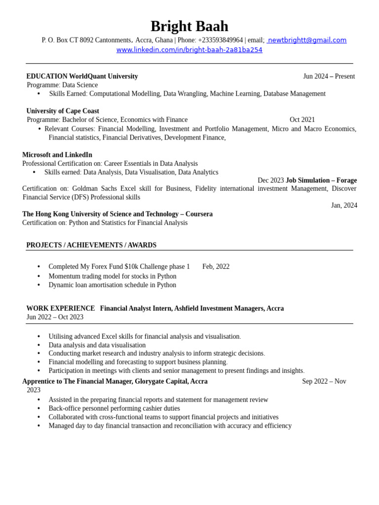 my CV | PDF | Data Analysis | Computing