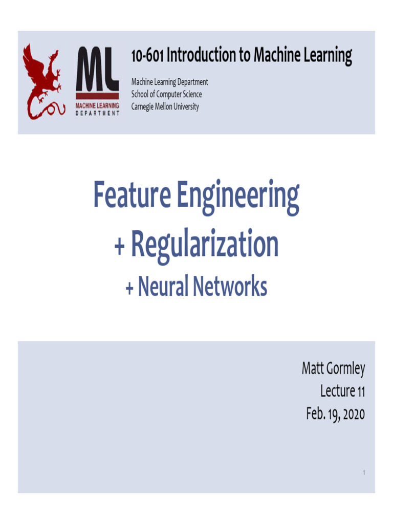 Feature Engineering + Regularization: + Neural Networks | PDF | Artificial Neural Network ...