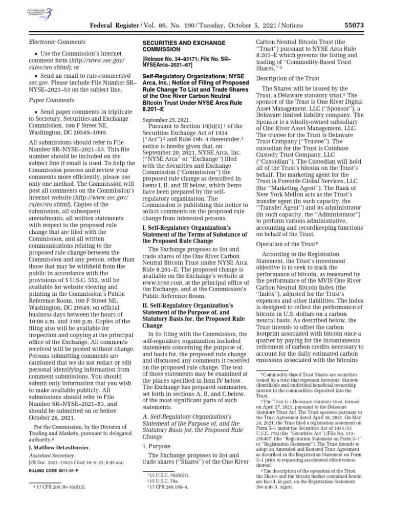 Federal Register / Vol. 86, No. 190 / Tuesday, October 5, 2021 ...