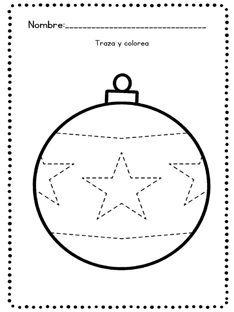Bolas de Navidad para Trabajar El Trazo y La Motricidad | PDF