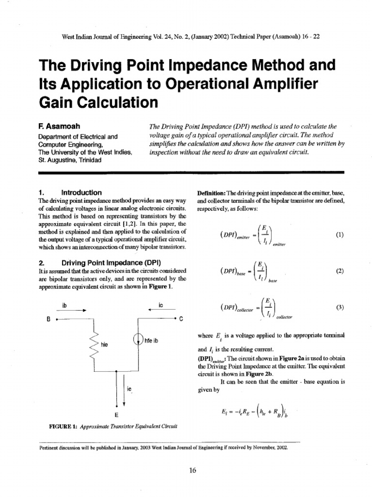 The Driving Point Impedance Method | PDF