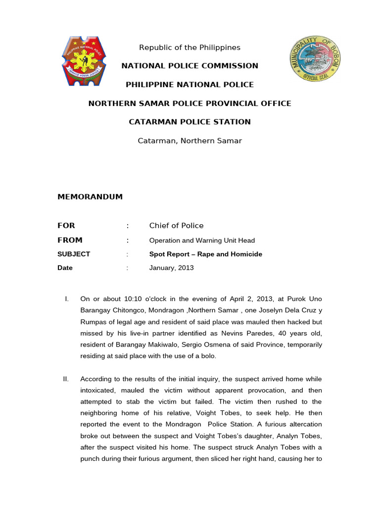 Spot Report Brian | PDF