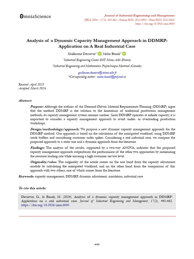 Dynamic Capacity Management in DDMRP | PDF
