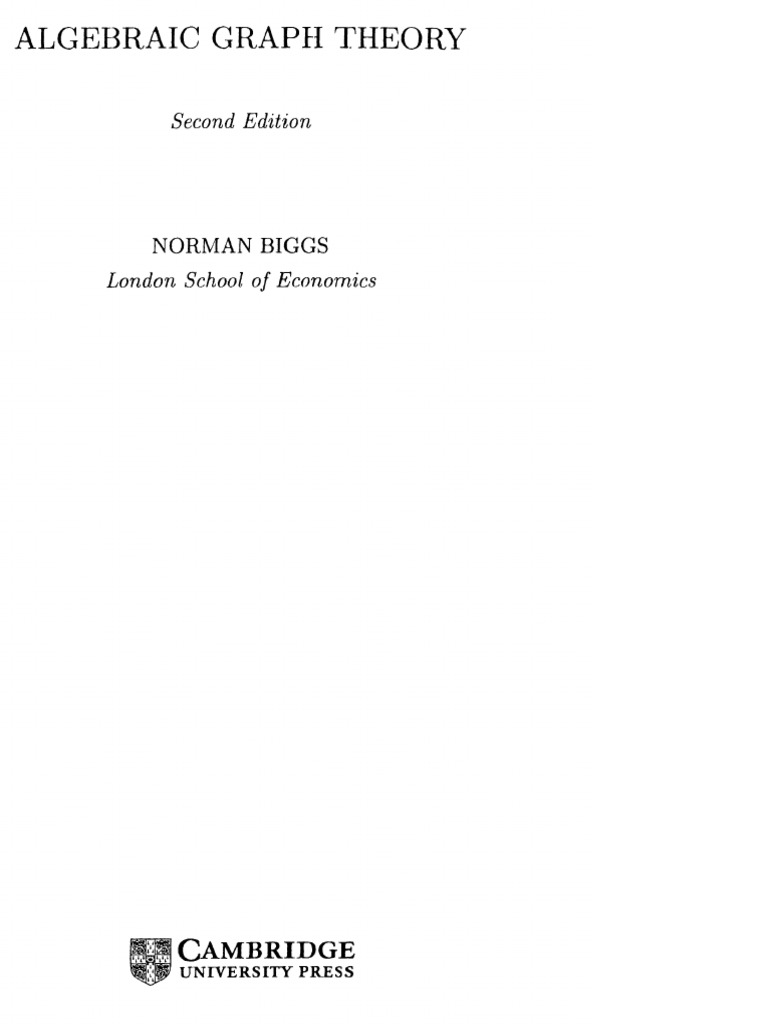 n Biggs Algebraic Graph Theory 1993 | PDF