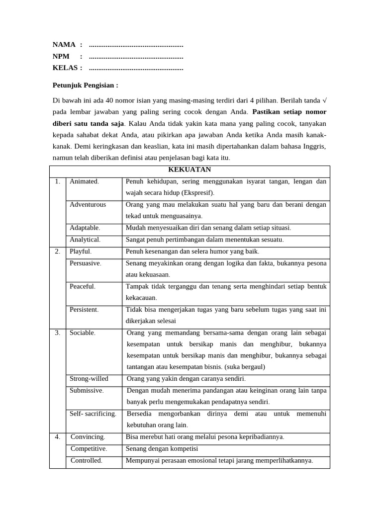 mengenal karakter | PDF