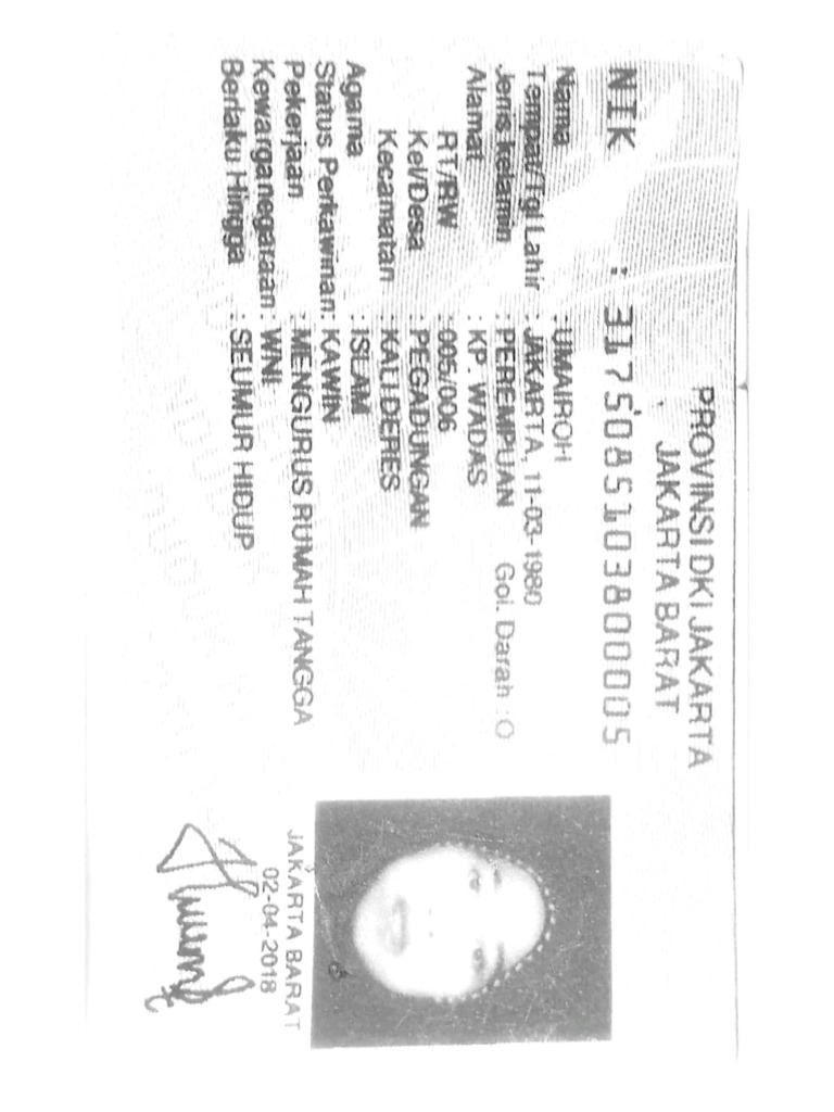 MUHAMMAD FAHRUL RIZKY R - KK DAN KTP (1) | PDF