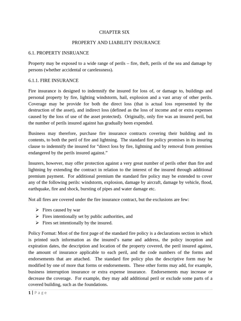 ch 6 | PDF | Insurance | Liability Insurance