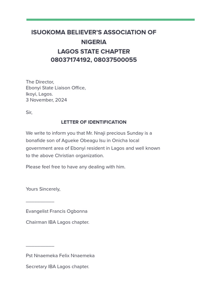Letter | PDF