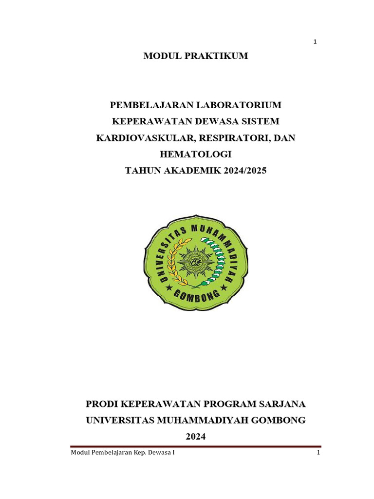 Modul Kep Dewasa I Ta 2024-2025 | PDF