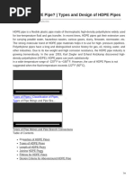 Hdpe Flow Chart | PDF | Thermal Expansion | Pipe (Fluid Conveyance)