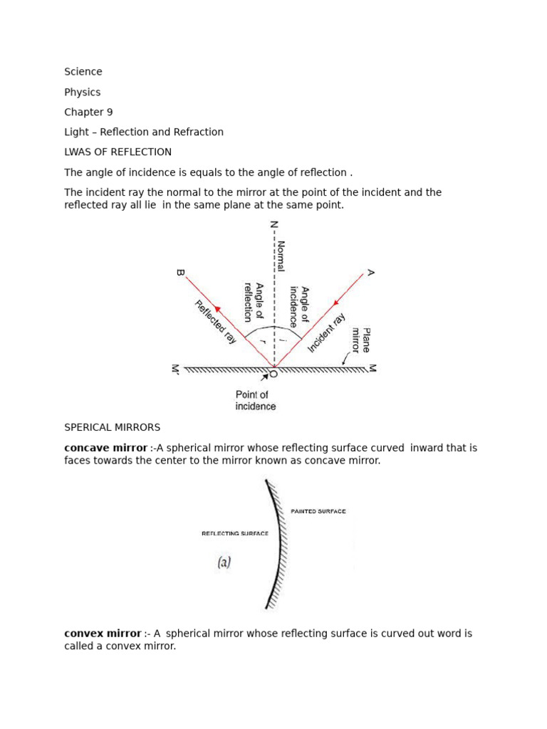 Science Physics Notes Chapter 9 | PDF