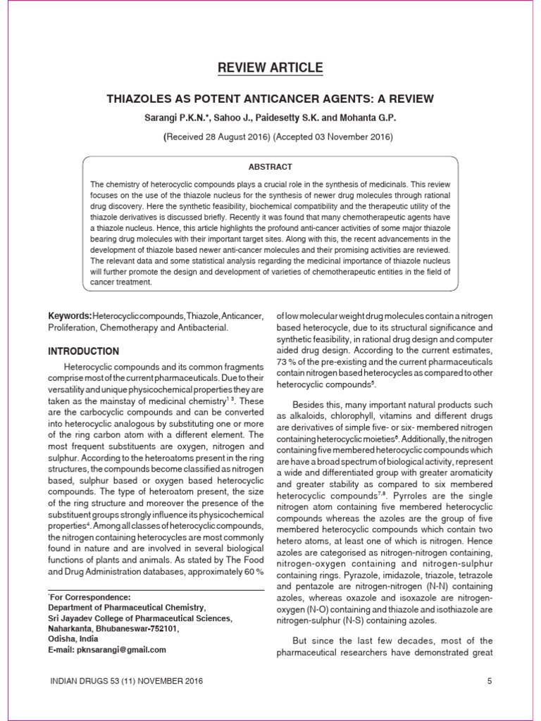 2016 - Indian Drugs | PDF | Cancer | Chemotherapy