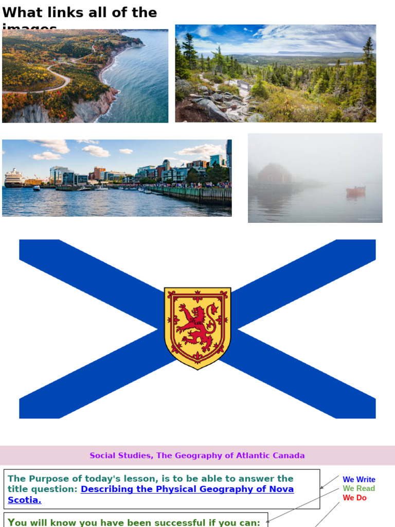 L7 Social Studies Geography The Physical Geography of Nova Scotia | PDF ...