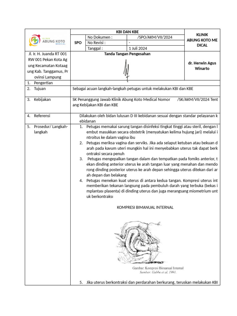 Sop Kbi Dan Kbe | PDF