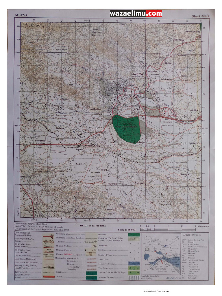 Mbeya Map Sheet | PDF