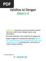 Validitas Aiken's V dalam Pengukuran | PDF