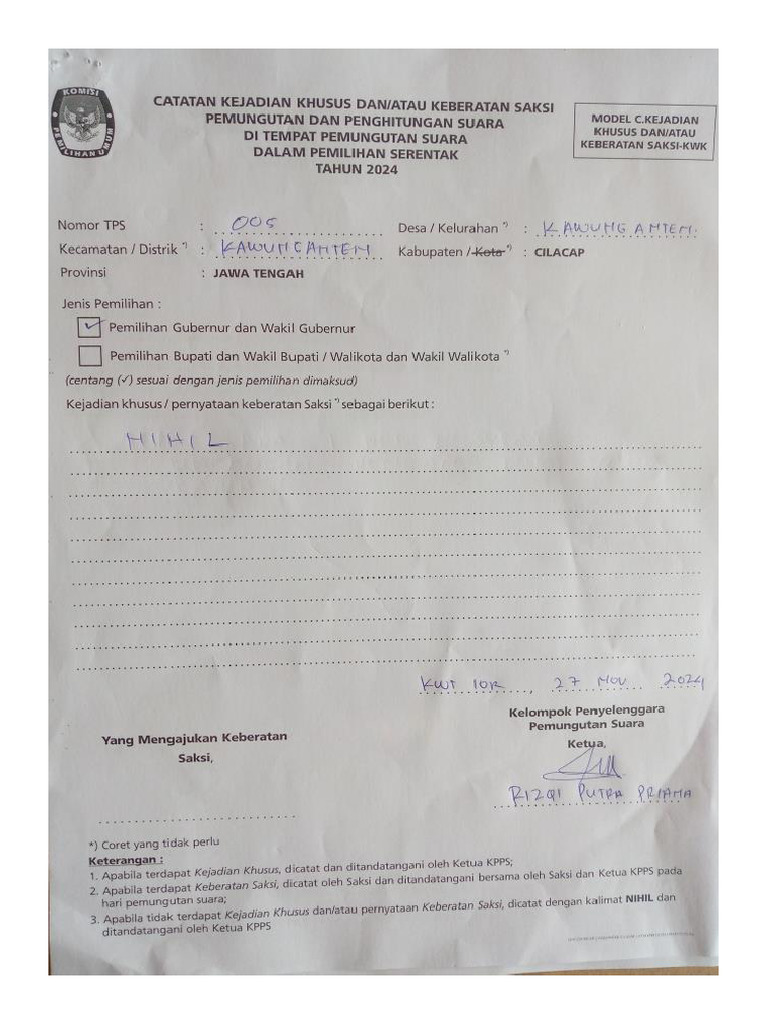 KEJADIAN KHUSUS TPS 5 | PDF