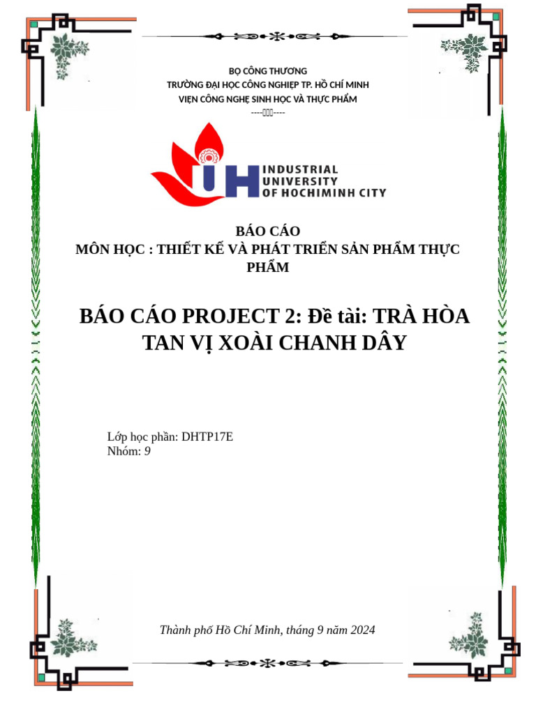 PTSP_PROJECT 2_đã chỉnh sửa | PDF