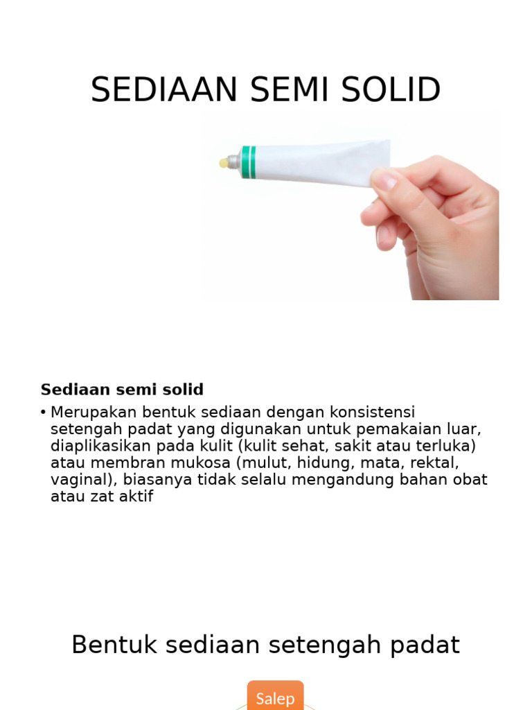 Sediaan Semi Solid | PDF