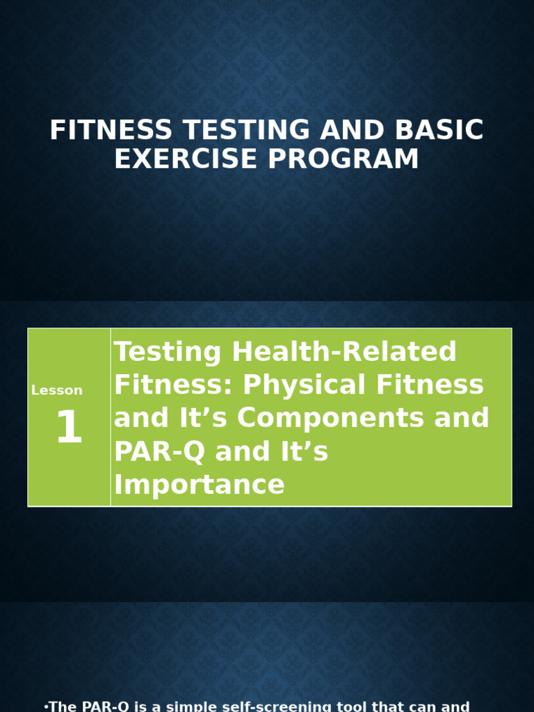 Health and Skill Related Fitness - Par-Q | PDF | Physical Fitness | Heart