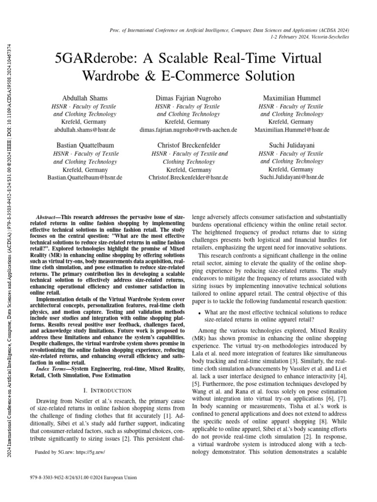 5GARderobe a Scalable Real-Time Virtual Wardrobe Amp E-Commerce ... 5GARderobe a Scalable Real-Time Virtual Wardrobe Amp E-Commerce ...