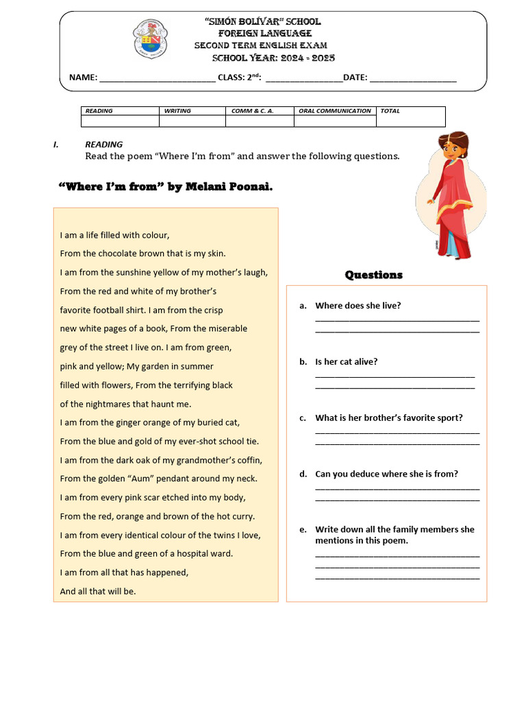 Second Term English Exam Guide | PDF | Universe | Planets