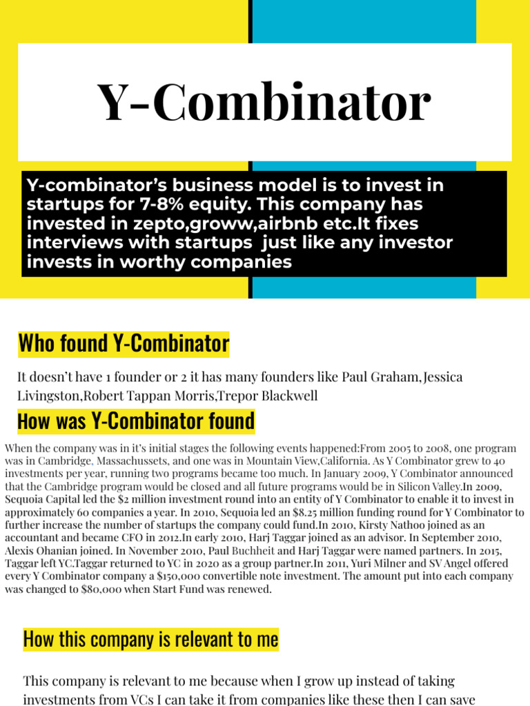 Research On Ycombinator | PDF