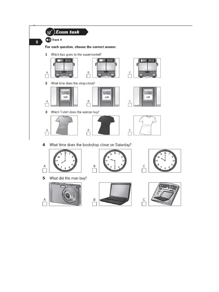 Listening Clothes Track 04 KET Booster | PDF