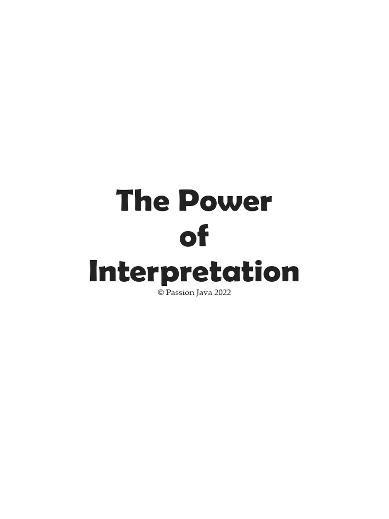 The Power of Interpretation Explained | PDF | Spiritual Gift | Bible ...