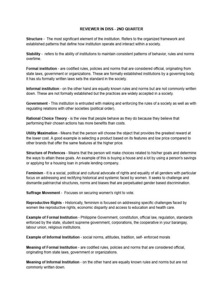 Prepared by Rajin Sangrines-Diss | PDF | Institution | Society