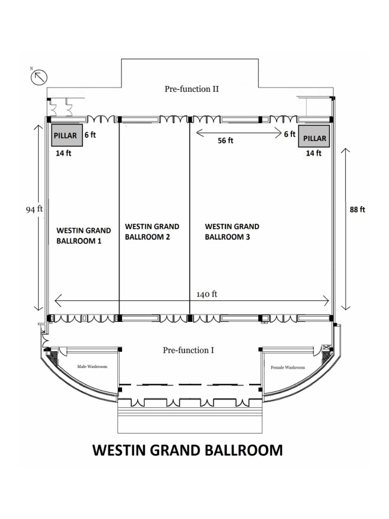 The Westin Grand Ballroom Floor Plan | PDF