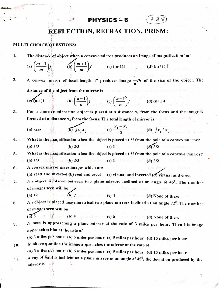 Reflection, Refraction, Prism Crash Course | PDF