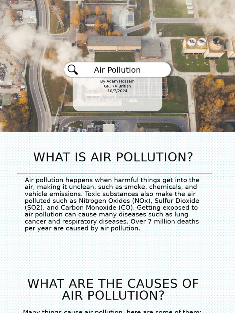 Understanding Air Pollution Causes & Effects | PDF | Air Pollution ...