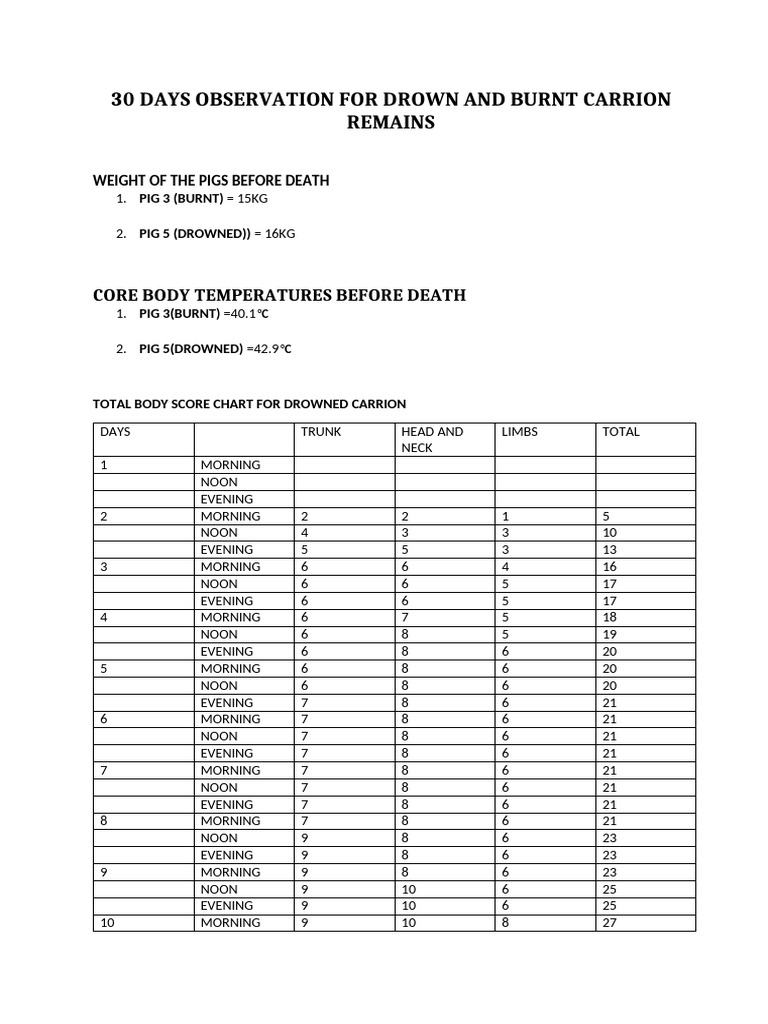 Pedros Work For Observations | PDF | Decomposition | Abdomen