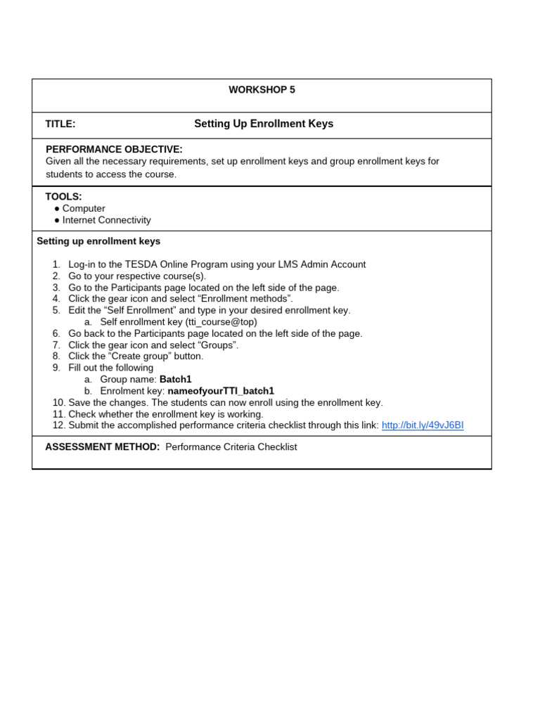 Enrollment Key Setup Guide | PDF