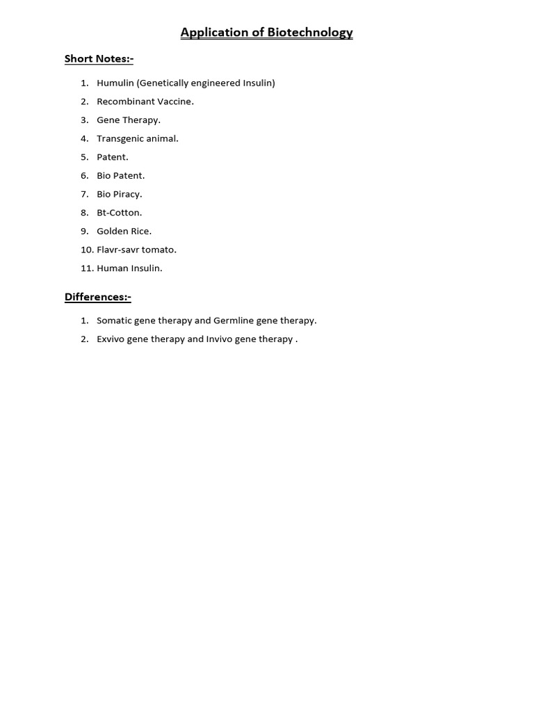 PDF Note Biotech | PDF