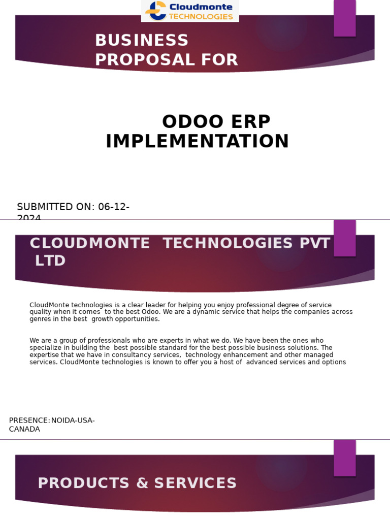 Odoo Proposal - Formate | PDF | Enterprise Resource Planning | Business