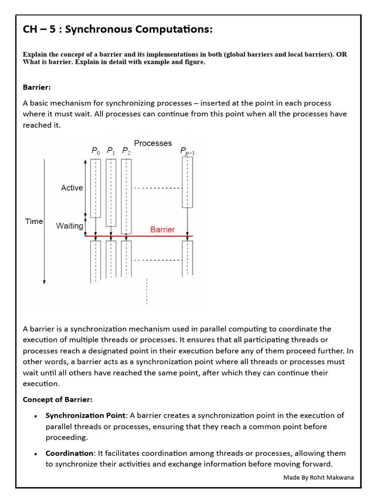 CH -5 DPC | PDF | Synchronization | Concurrency (Computer Science)