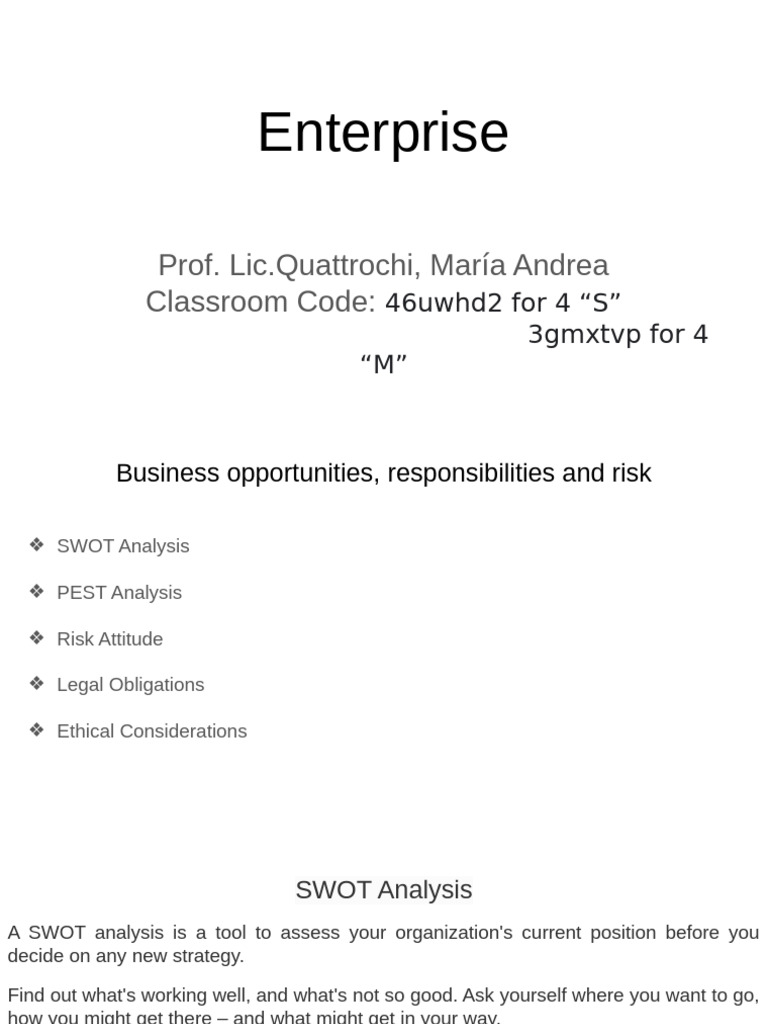 Copia de Unit 4 - Business Opportunities, Responsabilities and Risk ...