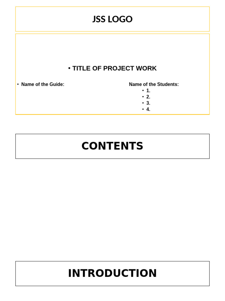 Project Work PPT 2024-25 Template | PDF
