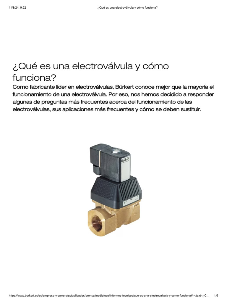 Guía Completa de Electroválvulas | PDF | Válvula | Ingeniería mecánica