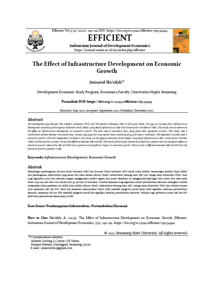 54394-Article Text-190093-1-10-20230125 | PDF | Economic Growth ...