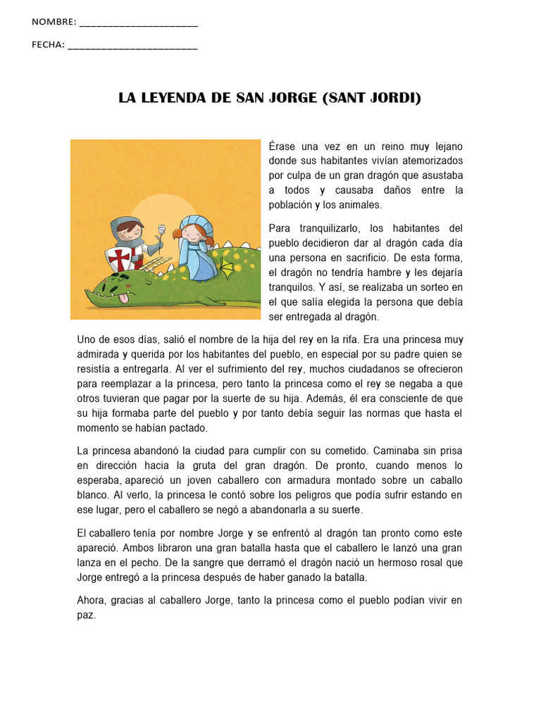 LA LEYENDA DE SAN JORGE | PDF | Caballero