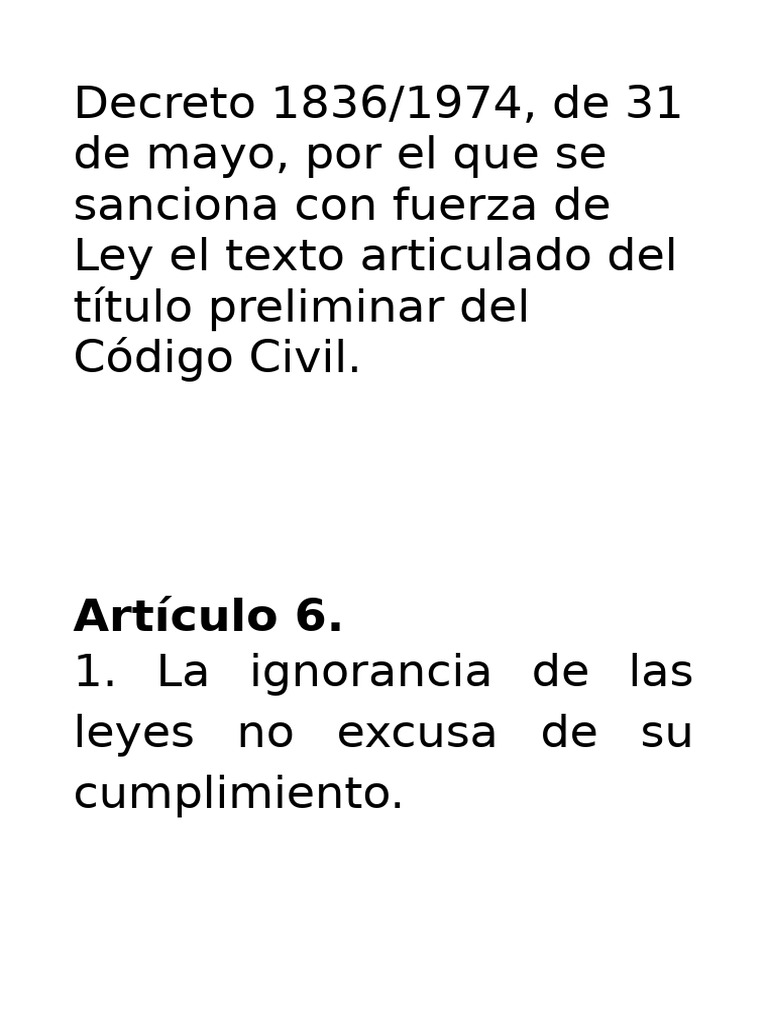 Desconocimiento Ley | PDF