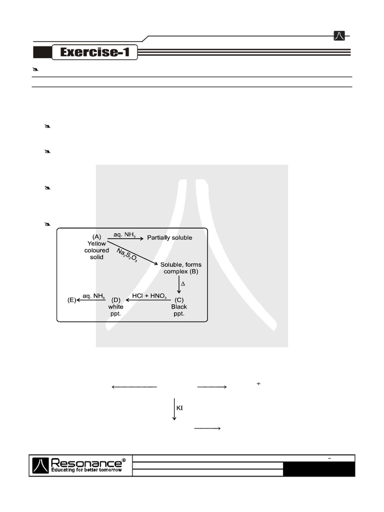 Chemistry Cation Analysis Guide Pdf Precipitation Chemistry