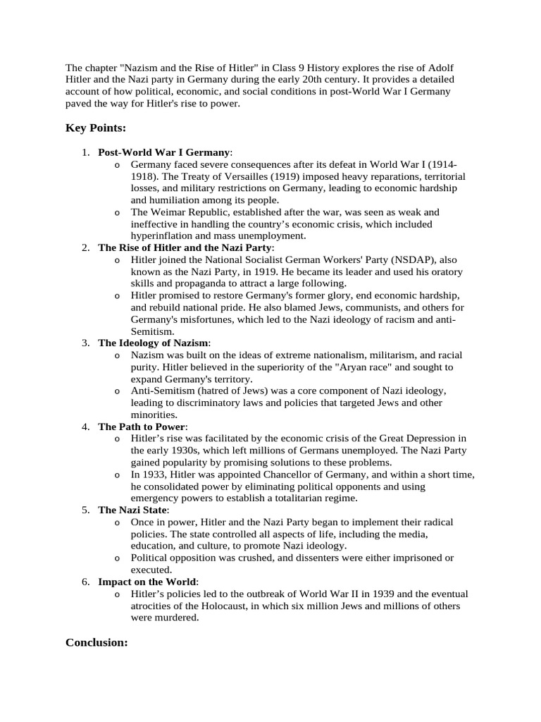 The chapter | PDF | Nazi Germany | Weimar Republic