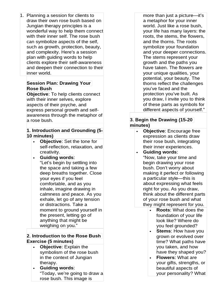 RoseBush Activity | PDF | Analytical Psychology | Self
