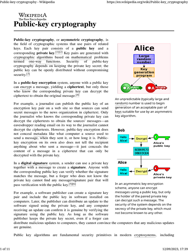 Public-key cryptography - Wikipedia | PDF | Public Key Cryptography ...